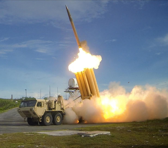 THAAD interceptor in action